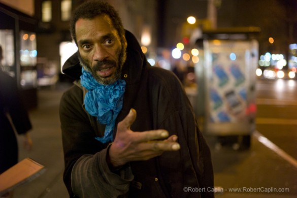 The Barefoot Homeless Man in New York | Robert Caplin Photography