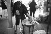 The Barefoot Homeless Man in New York | Robert Caplin Photography